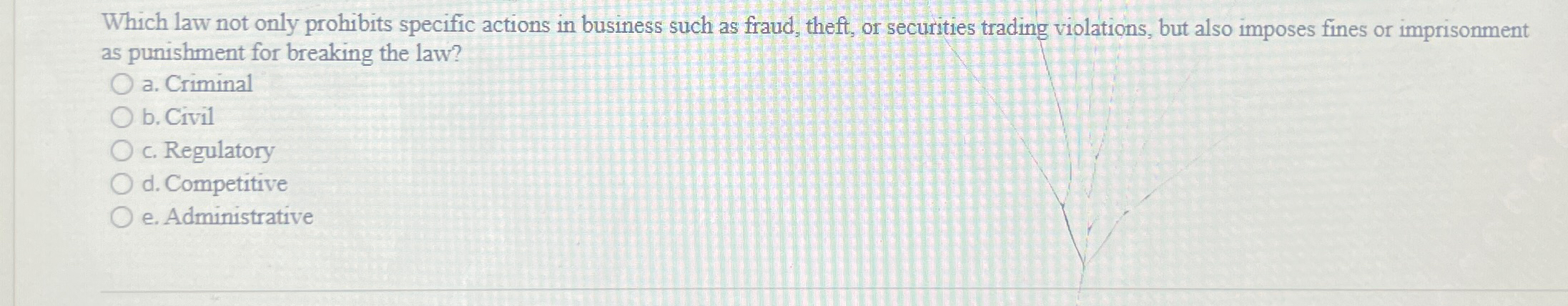 Which law not only prohibits specific actions in | Chegg.com