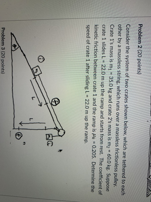 Solved Problem 2 (20 points) Consider the system of two | Chegg.com