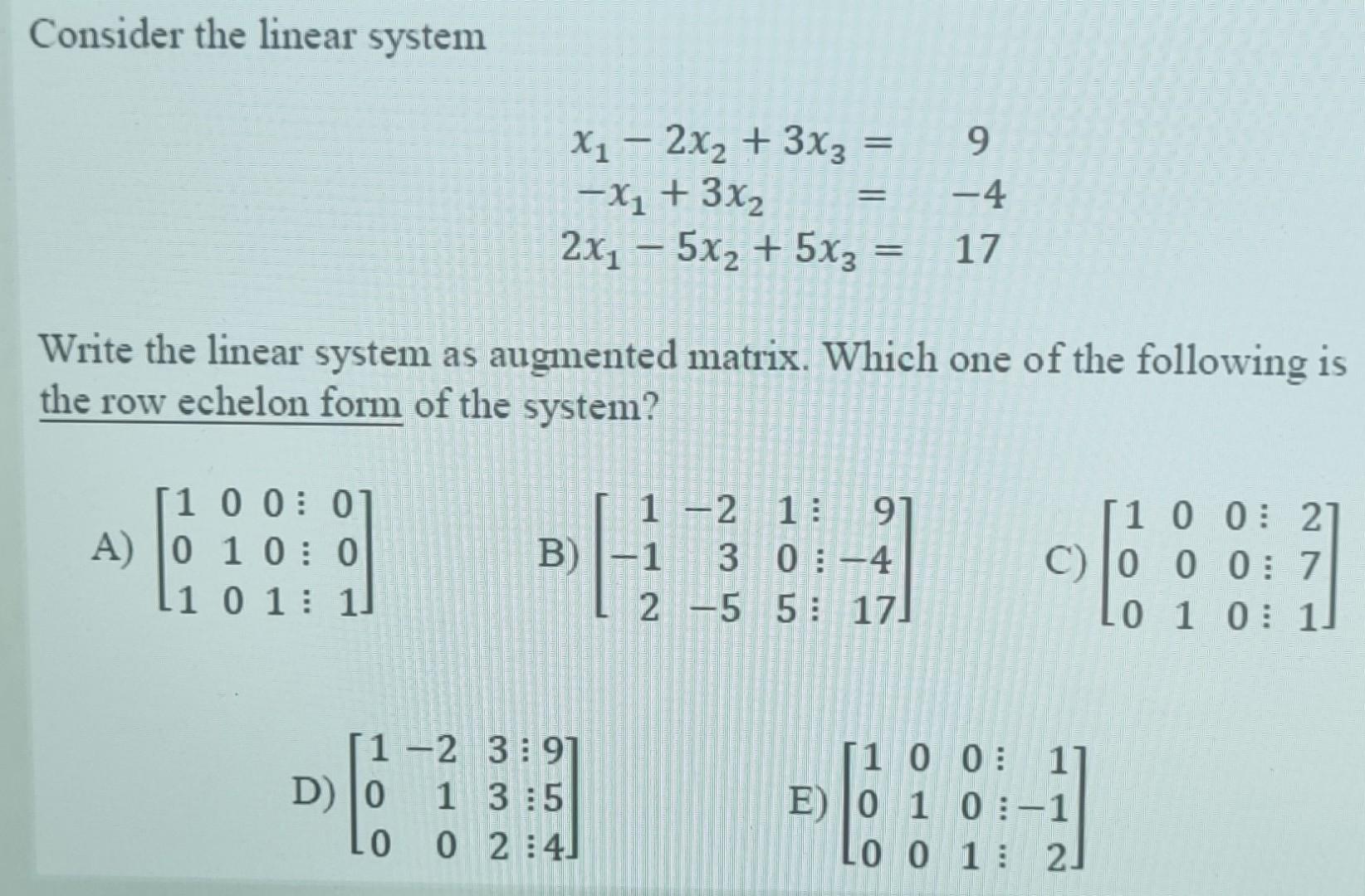 Solved Consider the linear system | Chegg.com