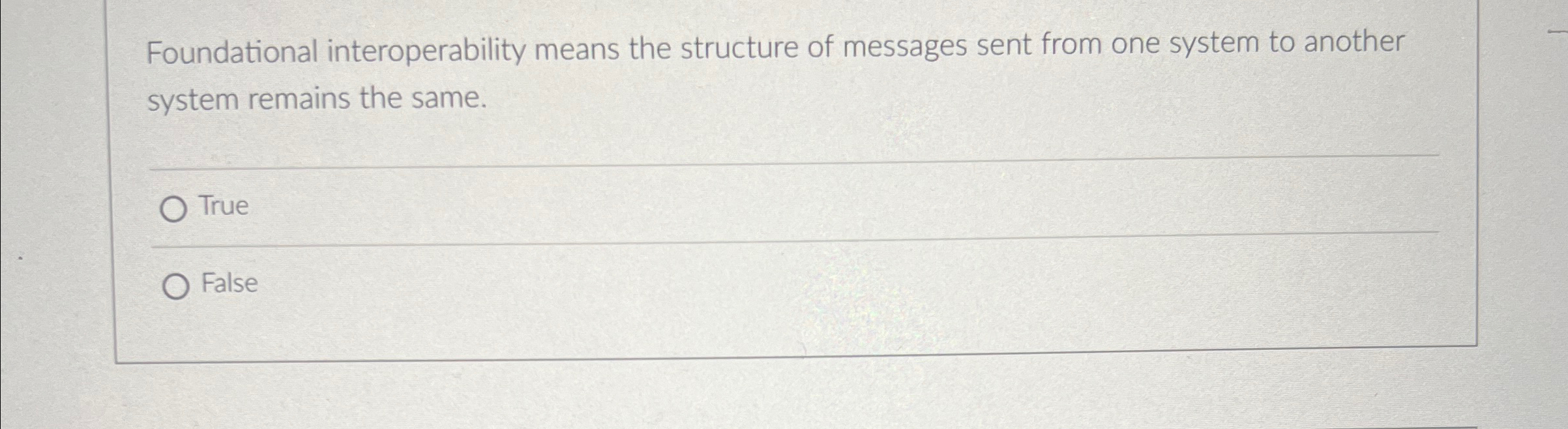 Solved Foundational interoperability means the structure of | Chegg.com