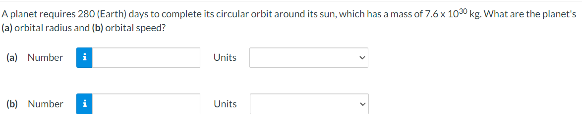 Solved A planet requires 280 (Earth) ﻿days to complete its | Chegg.com