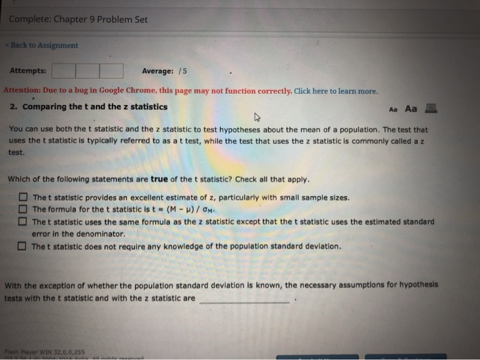 Solved Complete: Chapter 9 Problem Set Back to Assignment | Chegg.com