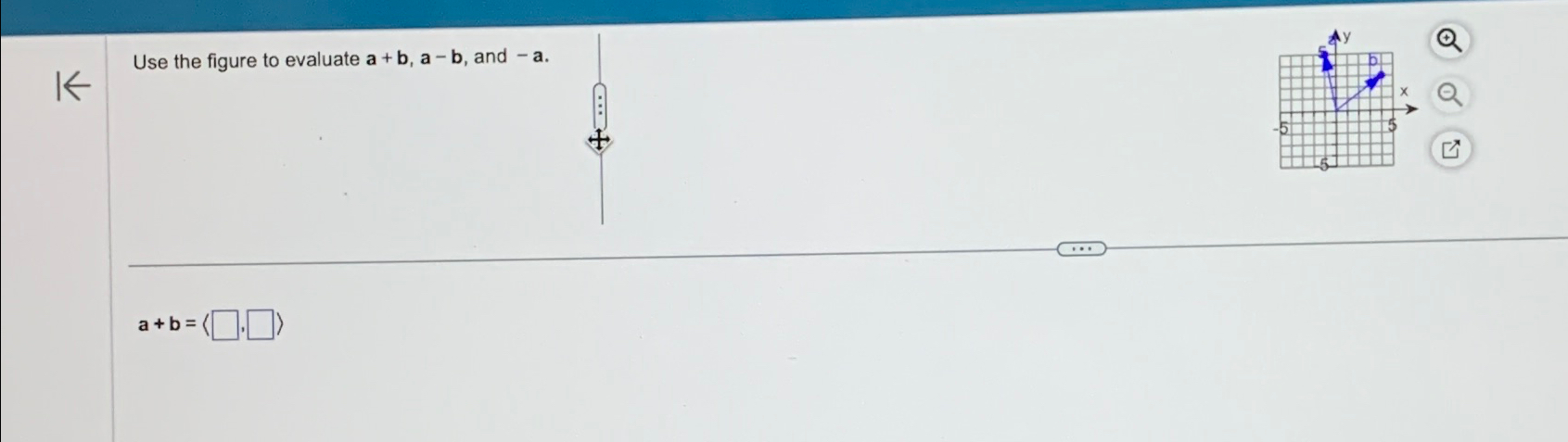 Solved Use the figure to evaluate a+b,a-b, ﻿and -a.a+b=1 | Chegg.com