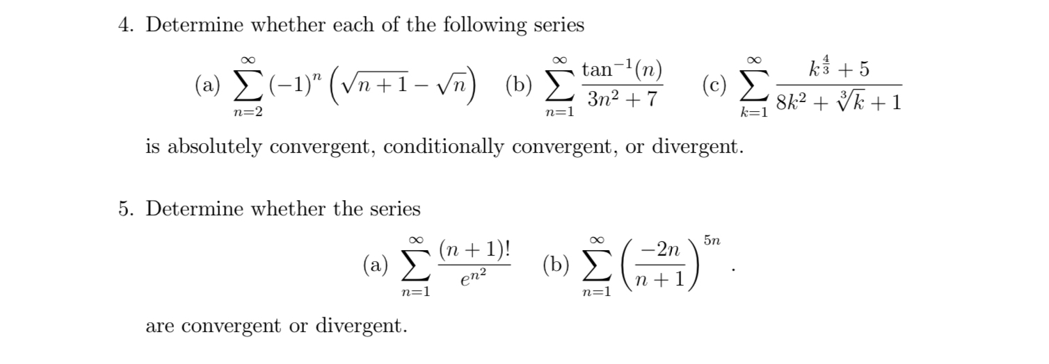 Solved Determine whether each of the following | Chegg.com