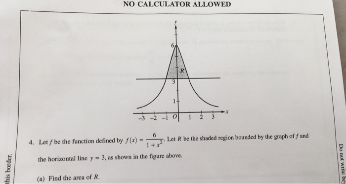 Solved NO CALCULATOR ALLOWED + -2 -1 0 1 2 4. Letſ be the | Chegg.com