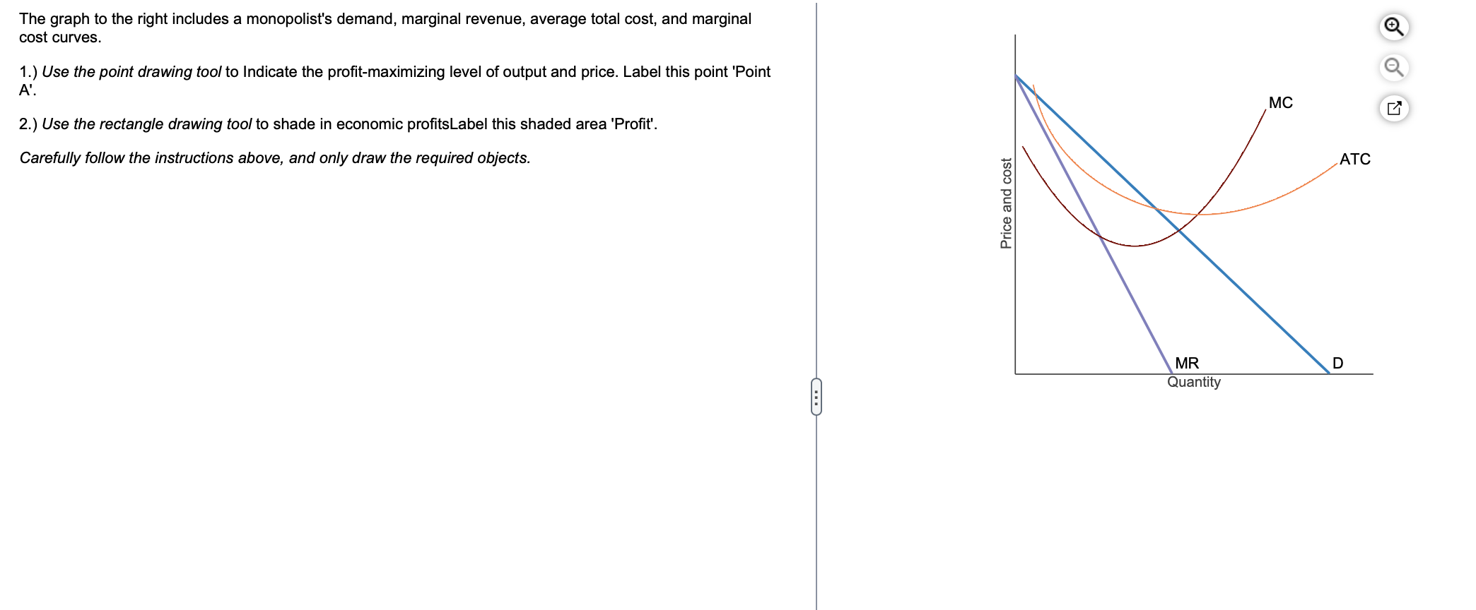 Solved The graph to the right includes a monopolist's | Chegg.com