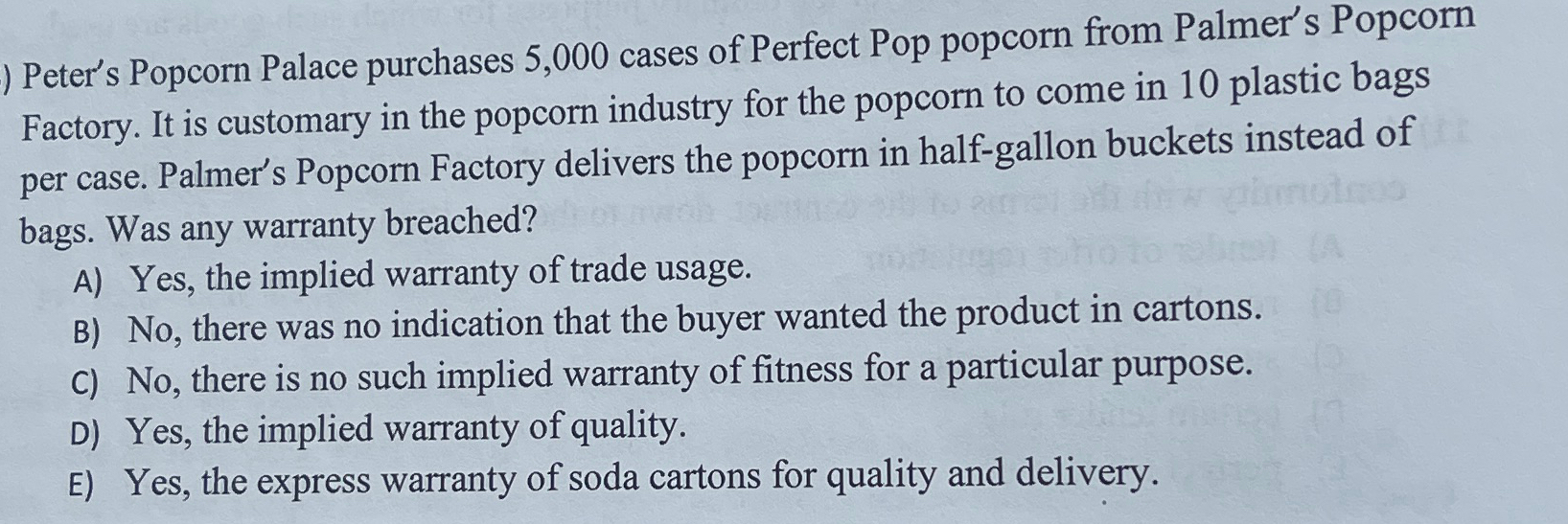 Solved Peter's Popcorn Palace purchases 5,000 ﻿cases of | Chegg.com