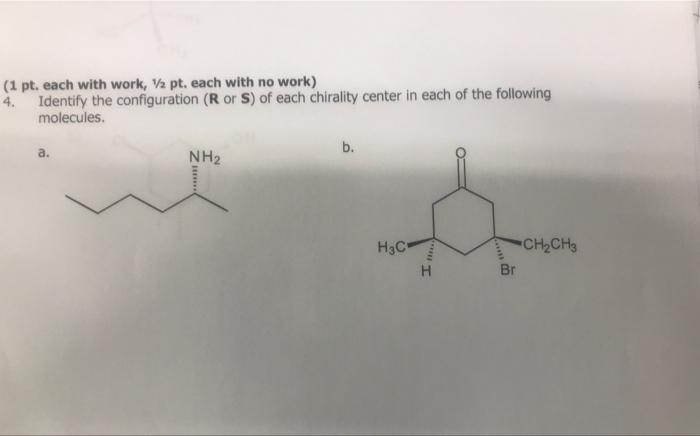 Solved (1 pt. each with work, 1/2 pt. each with no work) | Chegg.com