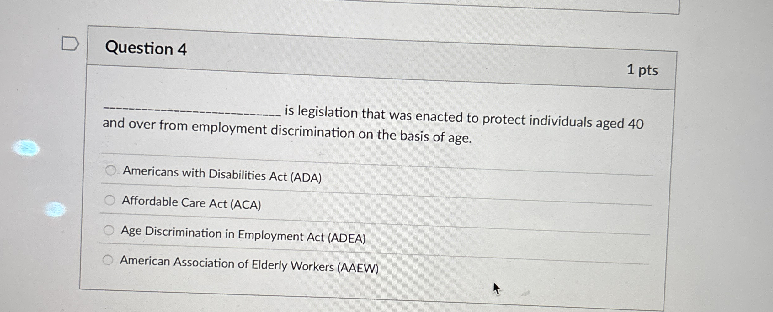 Solved Question 41 ﻿ptsis legislation that was enacted to | Chegg.com