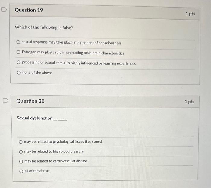Solved Question 19 1 pts Which of the following is false? | Chegg.com