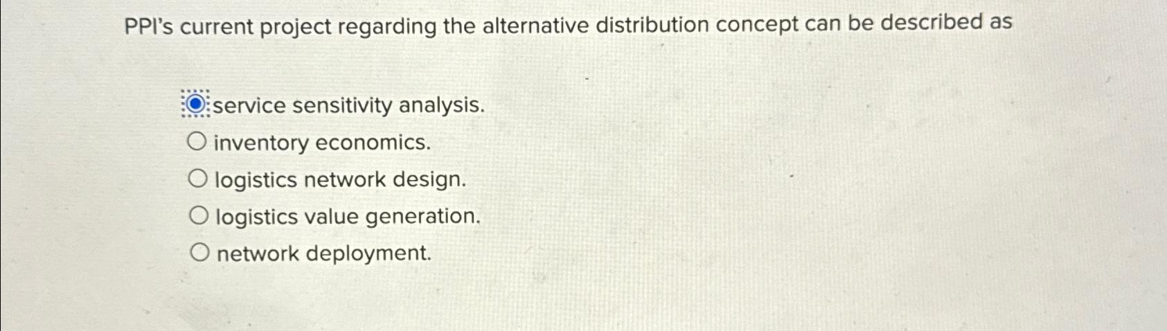Solved PPI's current project regarding the alternative | Chegg.com