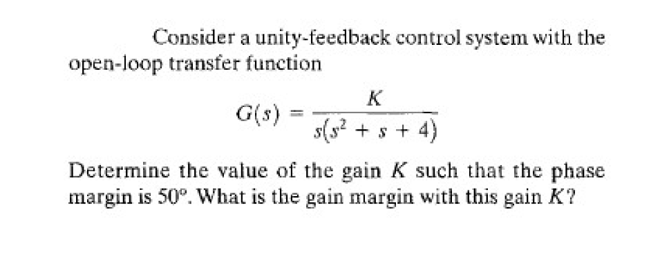 Solved Consider A Unity Feedback Control System With 4526