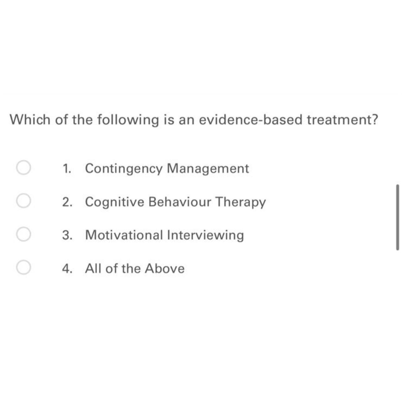 Solved Which of the following is an evidence-based | Chegg.com