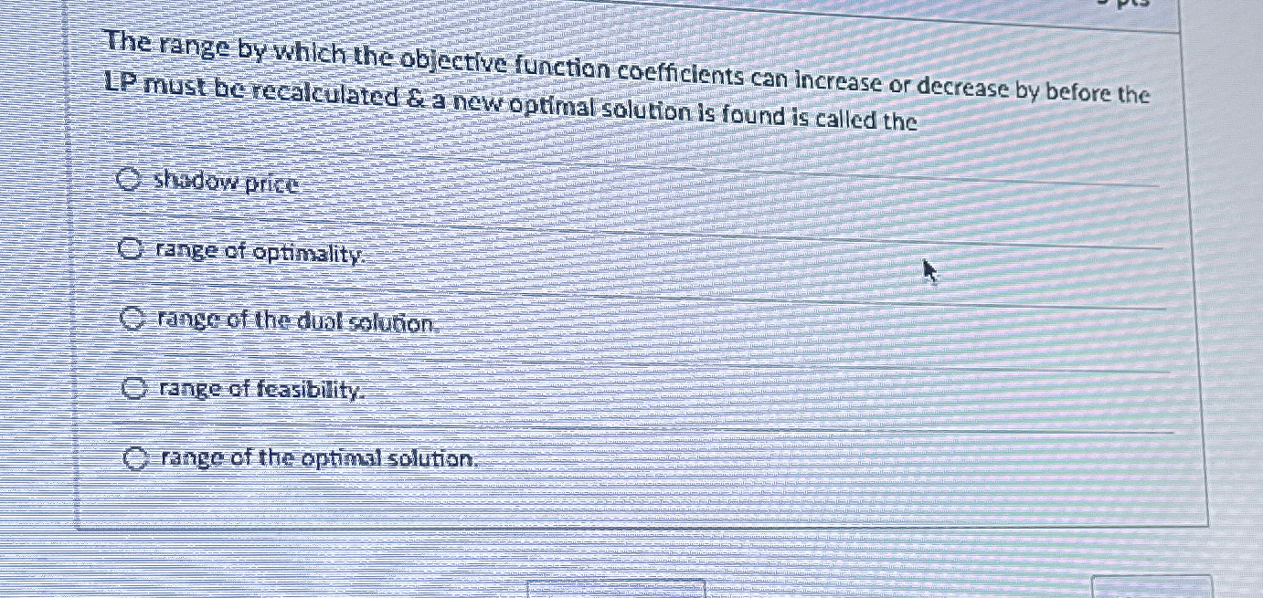 Solved The range by which the objective function | Chegg.com