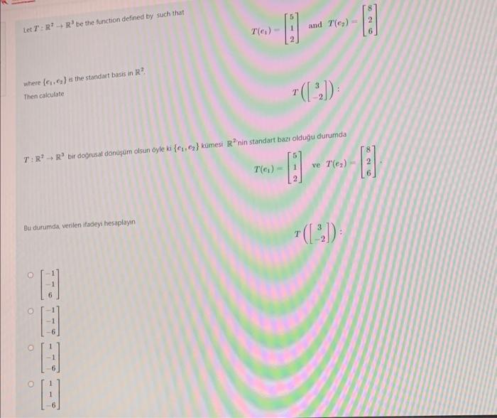 Solved Let T=R2+R3 be the function defined by such that | Chegg.com