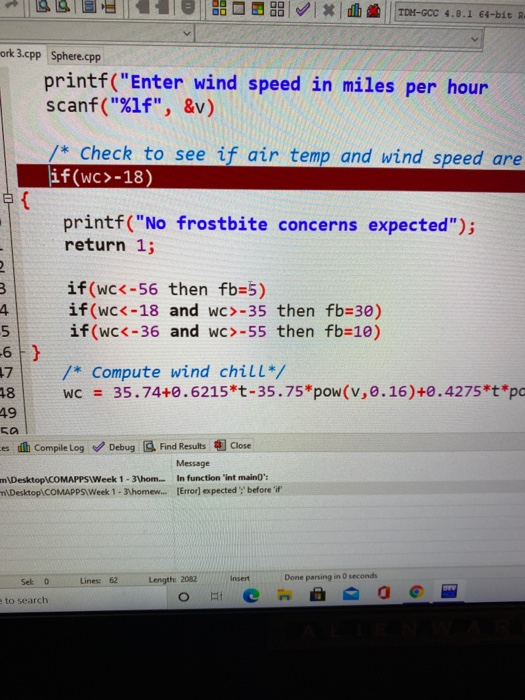 Solved i cant get my program to compile. I also dont know if | Chegg.com