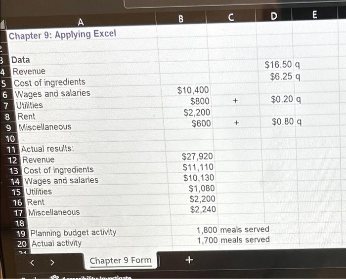 Solved Required information The Chapter 9 Form worksheet is | Chegg.com