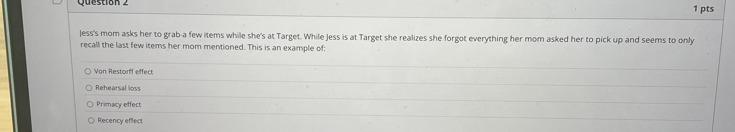 Solved Jess's mom asks her to grab-a few items while she's | Chegg.com