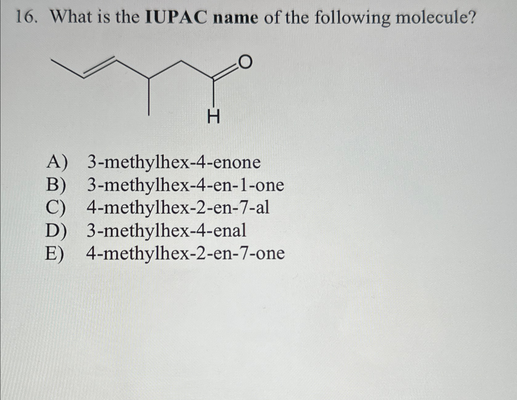 What is the IUPAC name of the following | Chegg.com