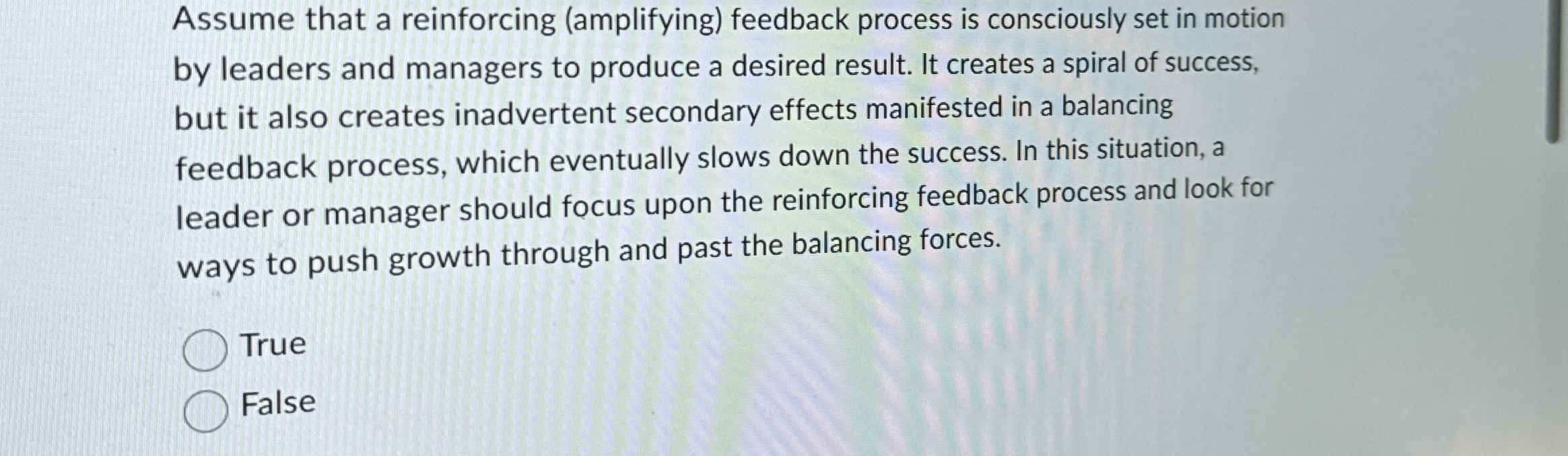 Solved Assume that a reinforcing (amplifying) ﻿feedback | Chegg.com
