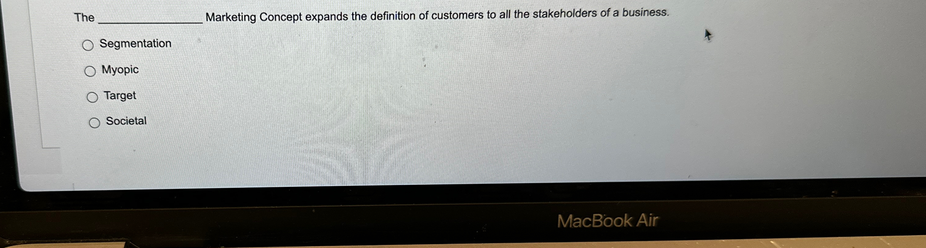Solved The Marketing Concept expands the definition of | Chegg.com