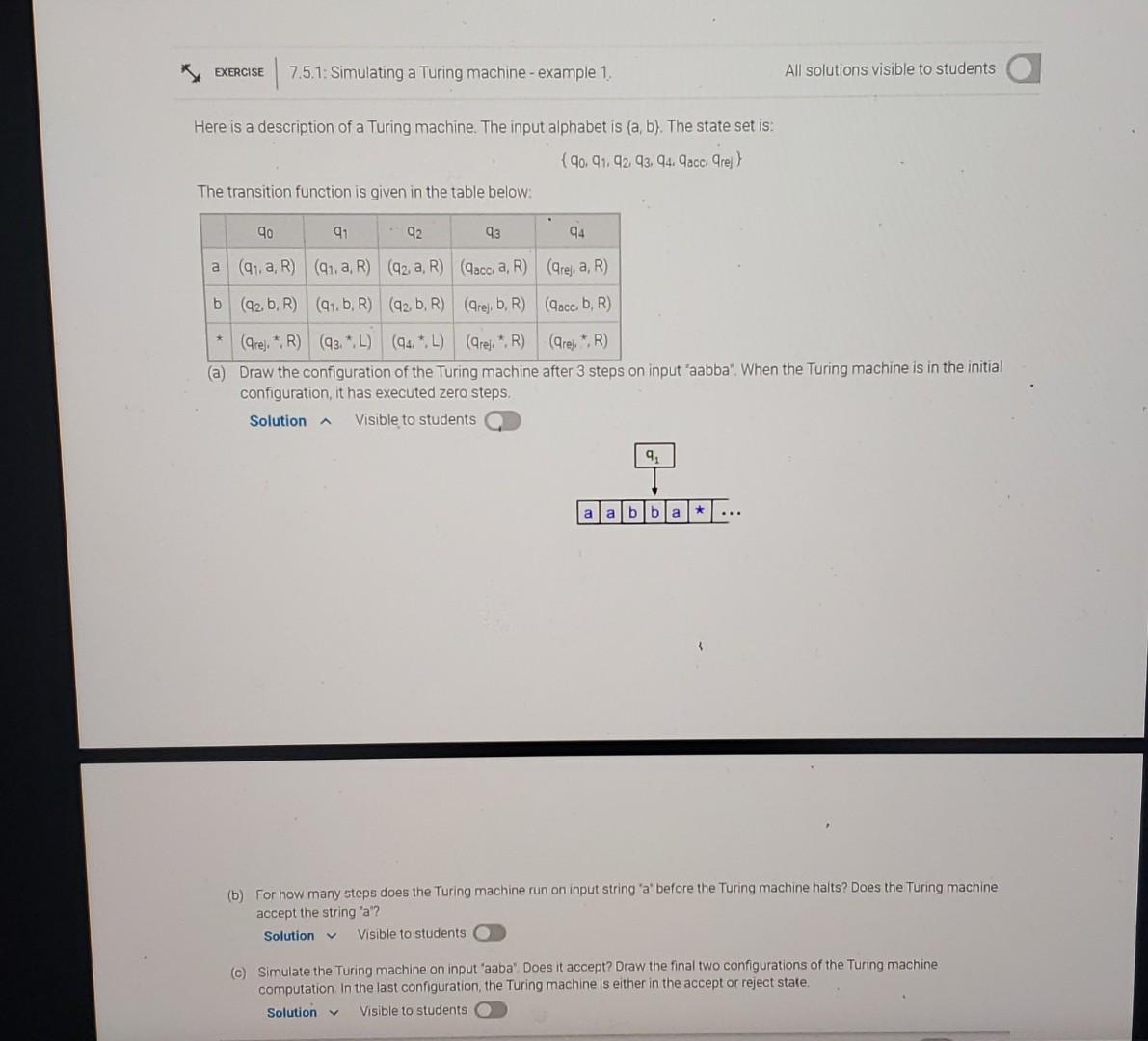Solved Here is a description of a Turing machine. The input | Chegg.com