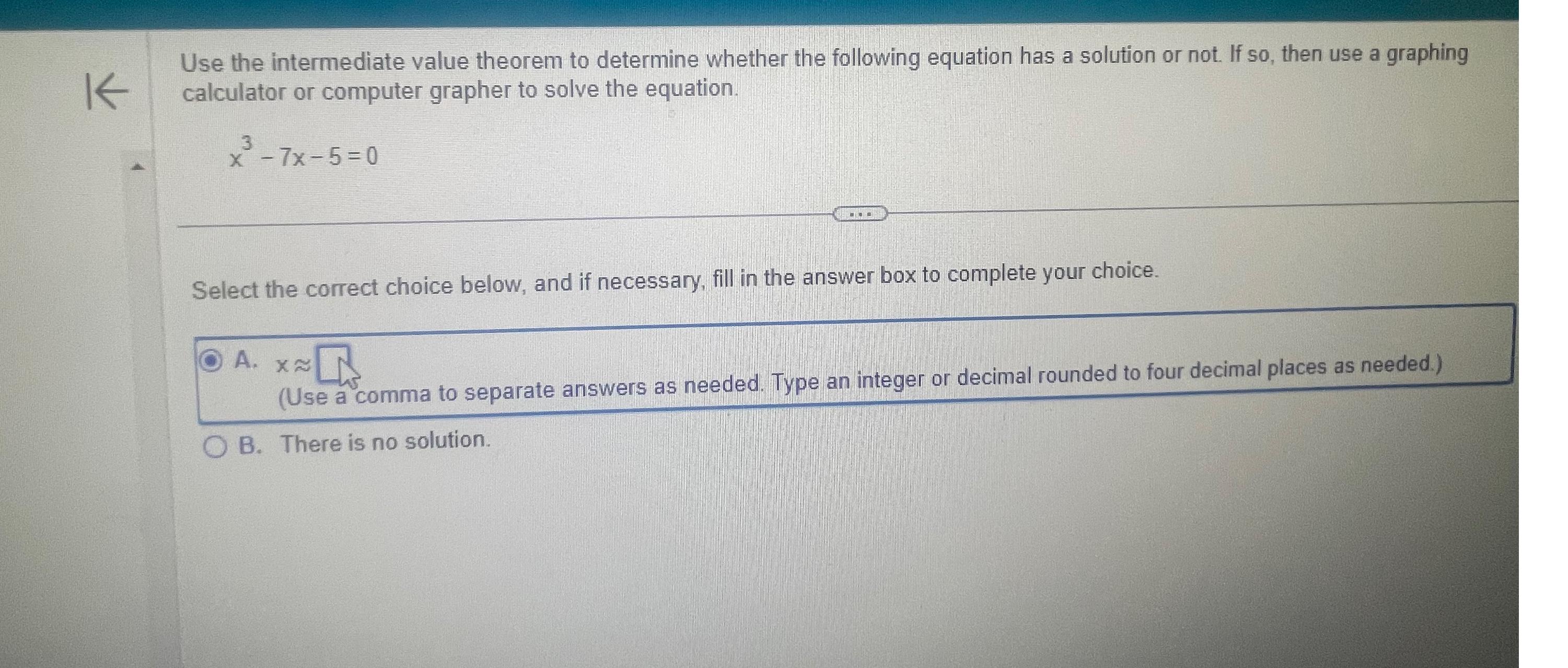 Solved Use the intermediate value theorem to determine | Chegg.com