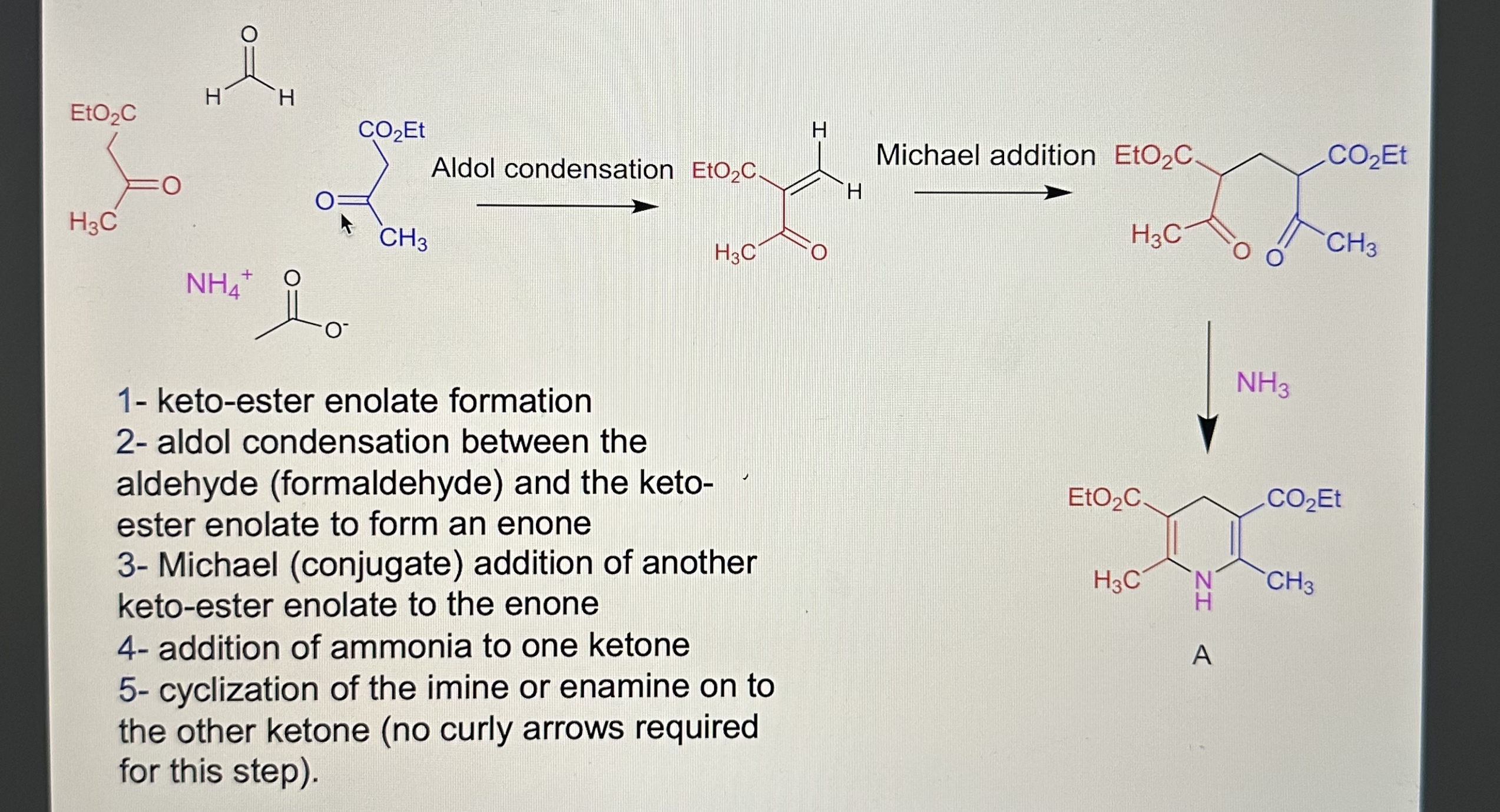 Solved Full Mechanism with curly arrows for this hantzsch | Chegg.com