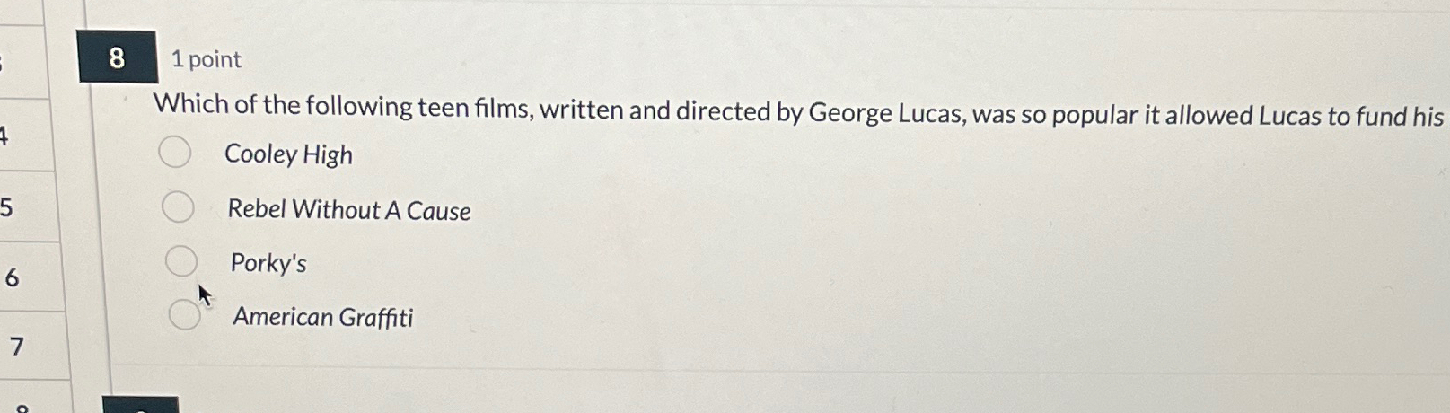 Solved 81 ﻿pointWhich of the following teen films, written | Chegg.com