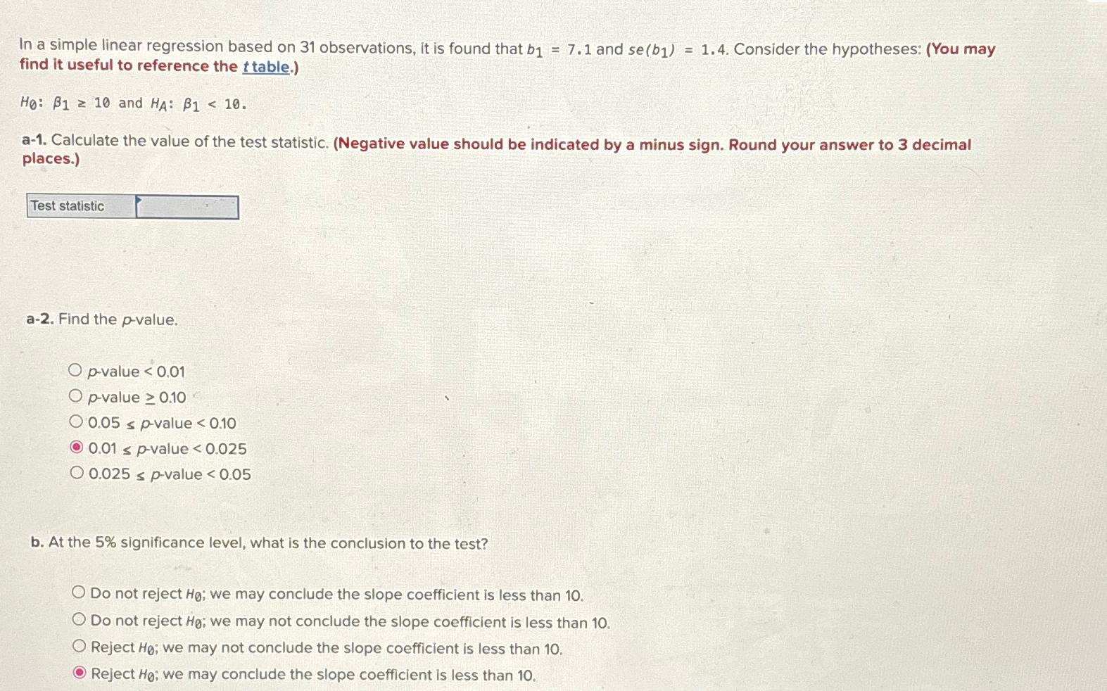 In a simple linear regression based on 31 | Chegg.com