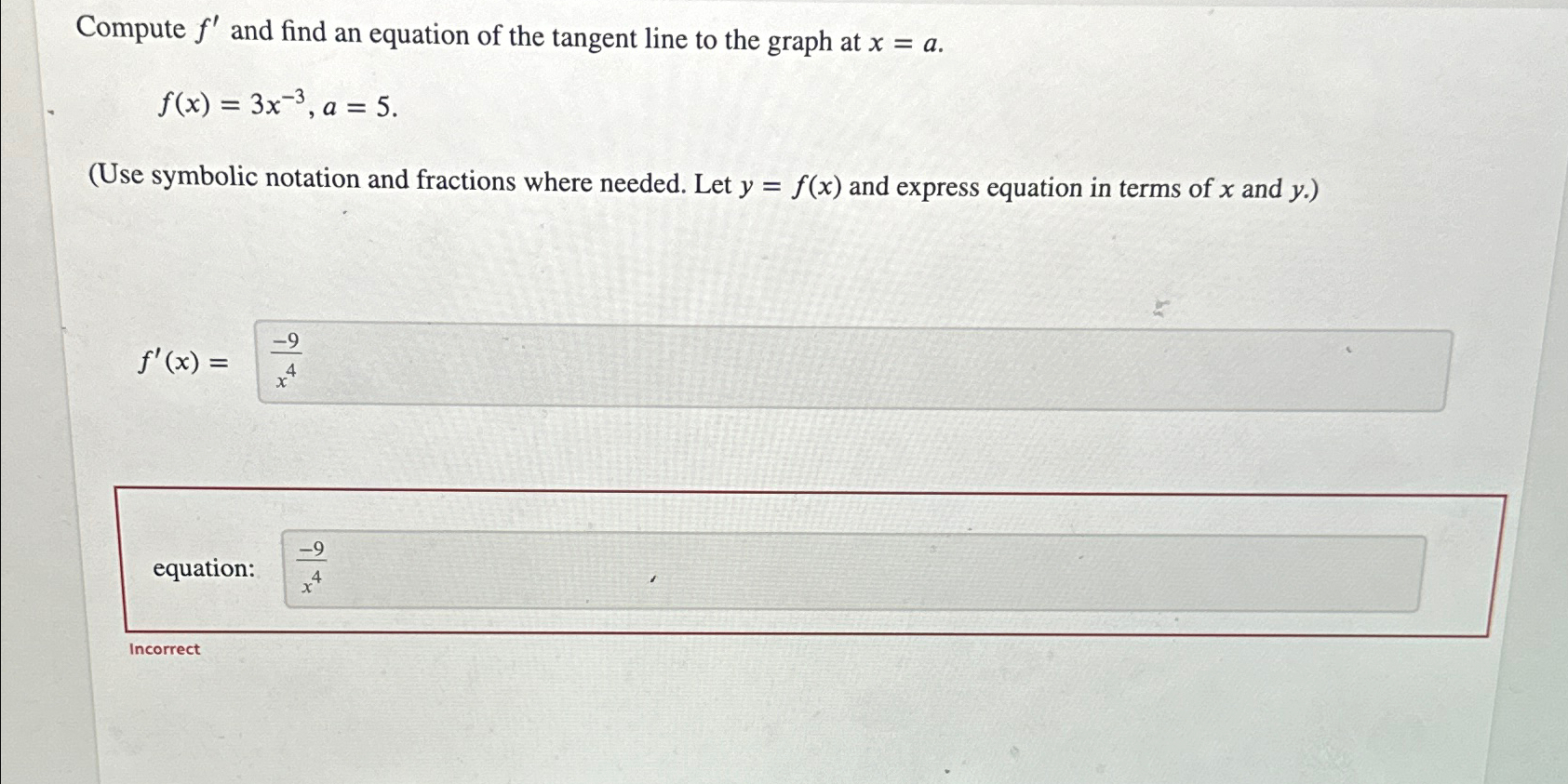 Solved Compute f' ﻿and find an equation of the tangent line | Chegg.com
