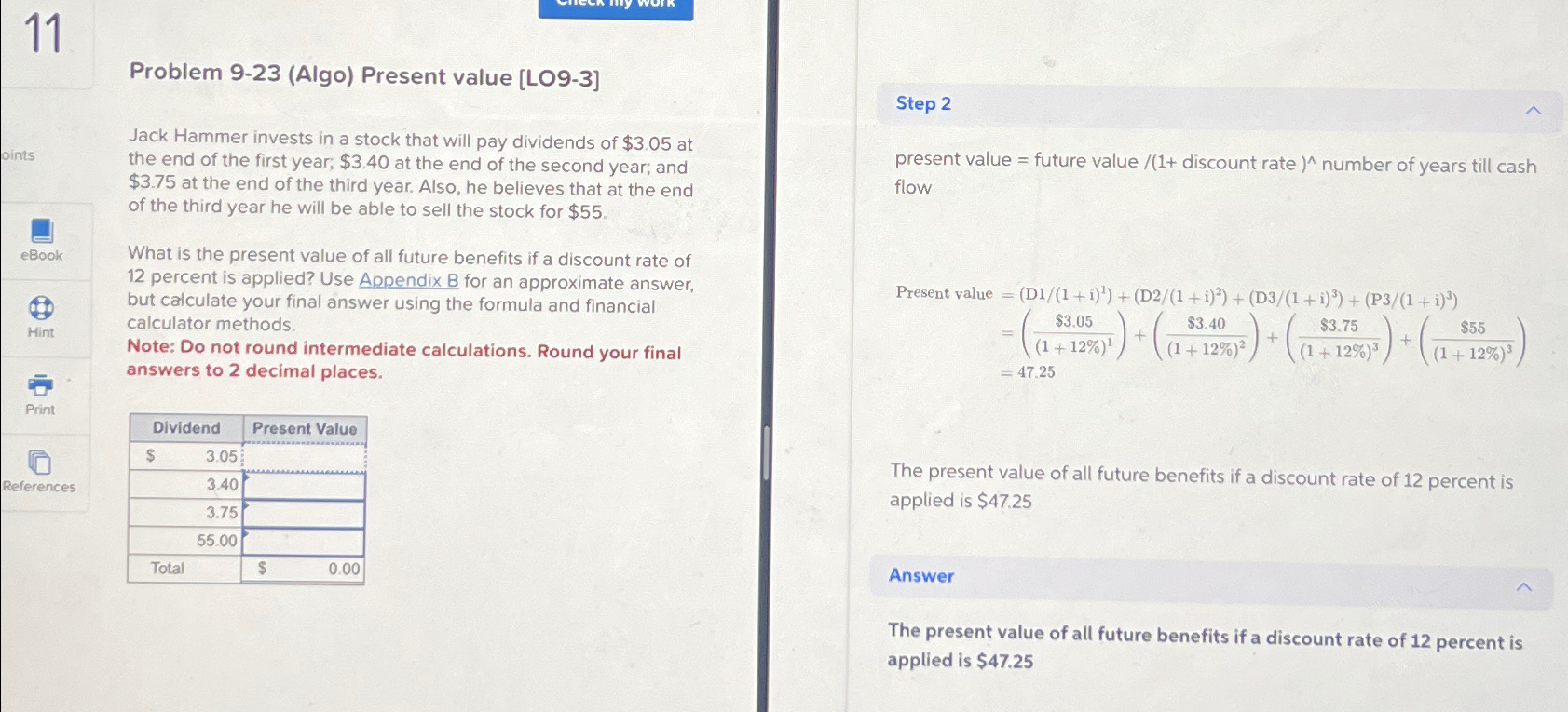 Solved 11Problem 9-23 (Algo) ﻿Present value [L09-3]Jack | Chegg.com