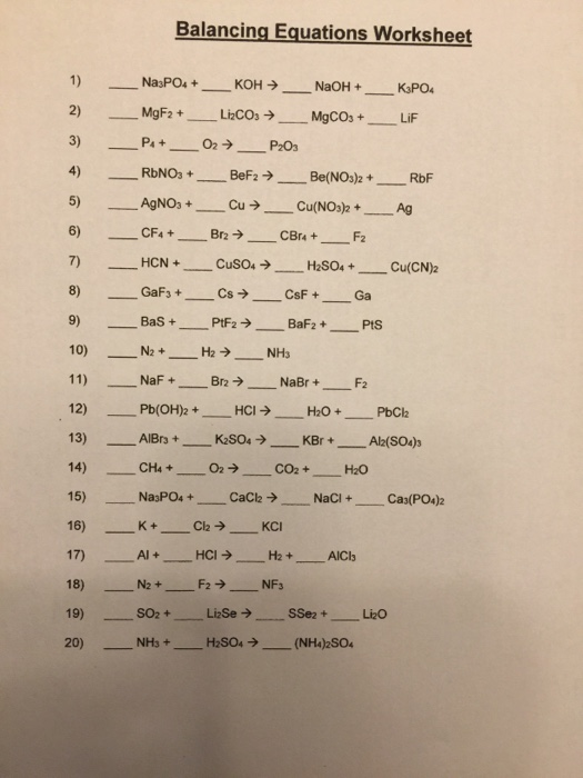 Balancing Equations Worksheet Answer Key Na3po4 Tessshebaylo Balancing Equations Worksheet Answer Key Na3po4 Tessshebaylo