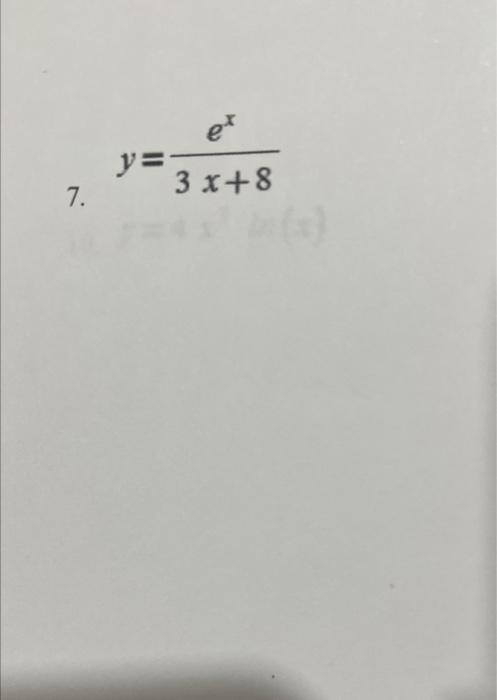 Solved Y 3x 8ex