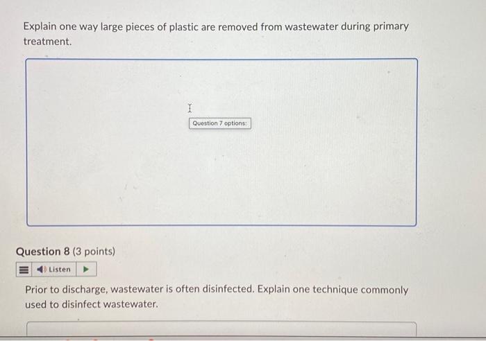 Solved Wastewater follow-up questions: In the case study | Chegg.com
