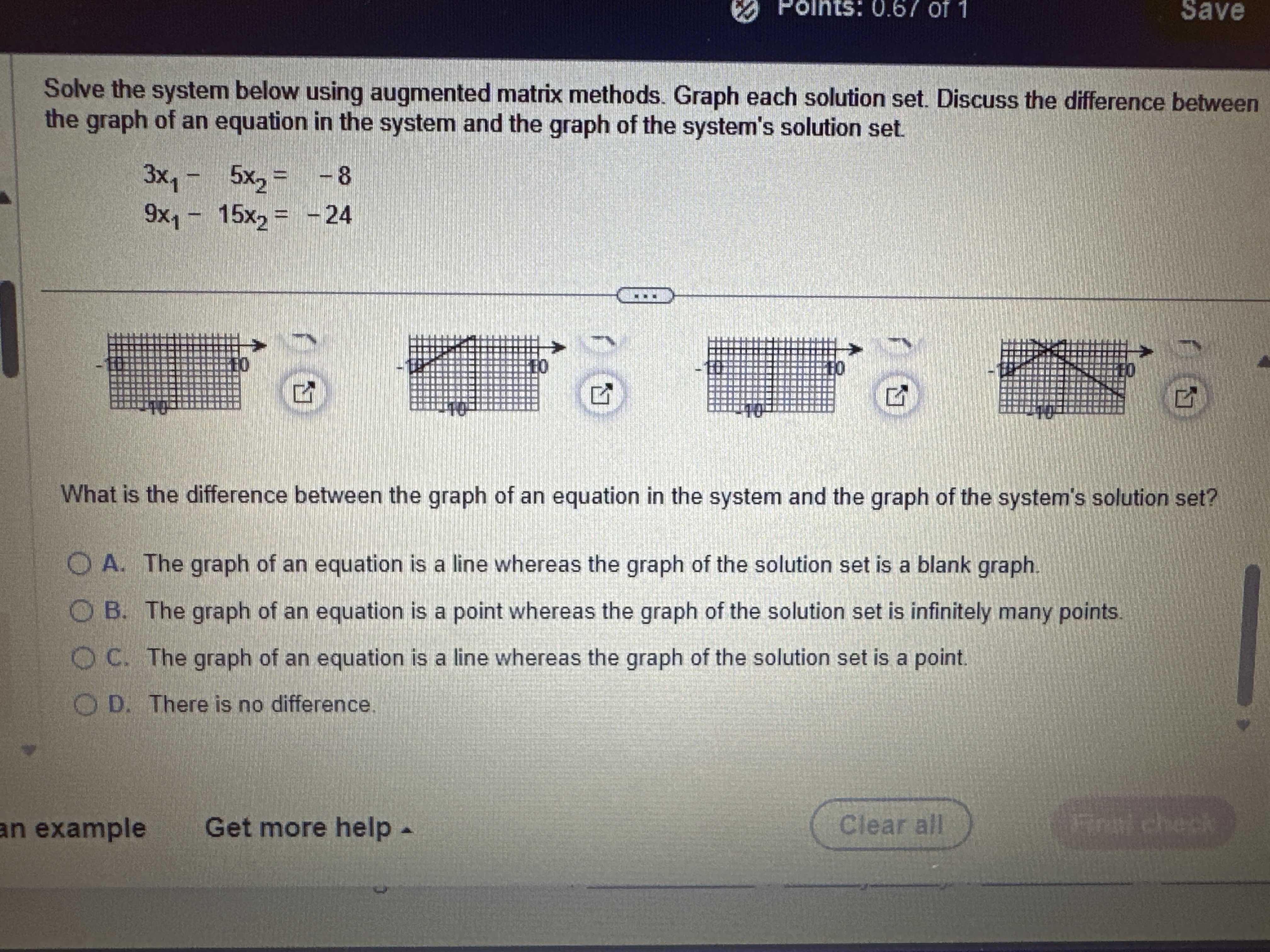 Solved Solve the system below using augmented matrix | Chegg.com
