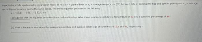 Solved percantage of sunshine during the Marte pernod. The | Chegg.com