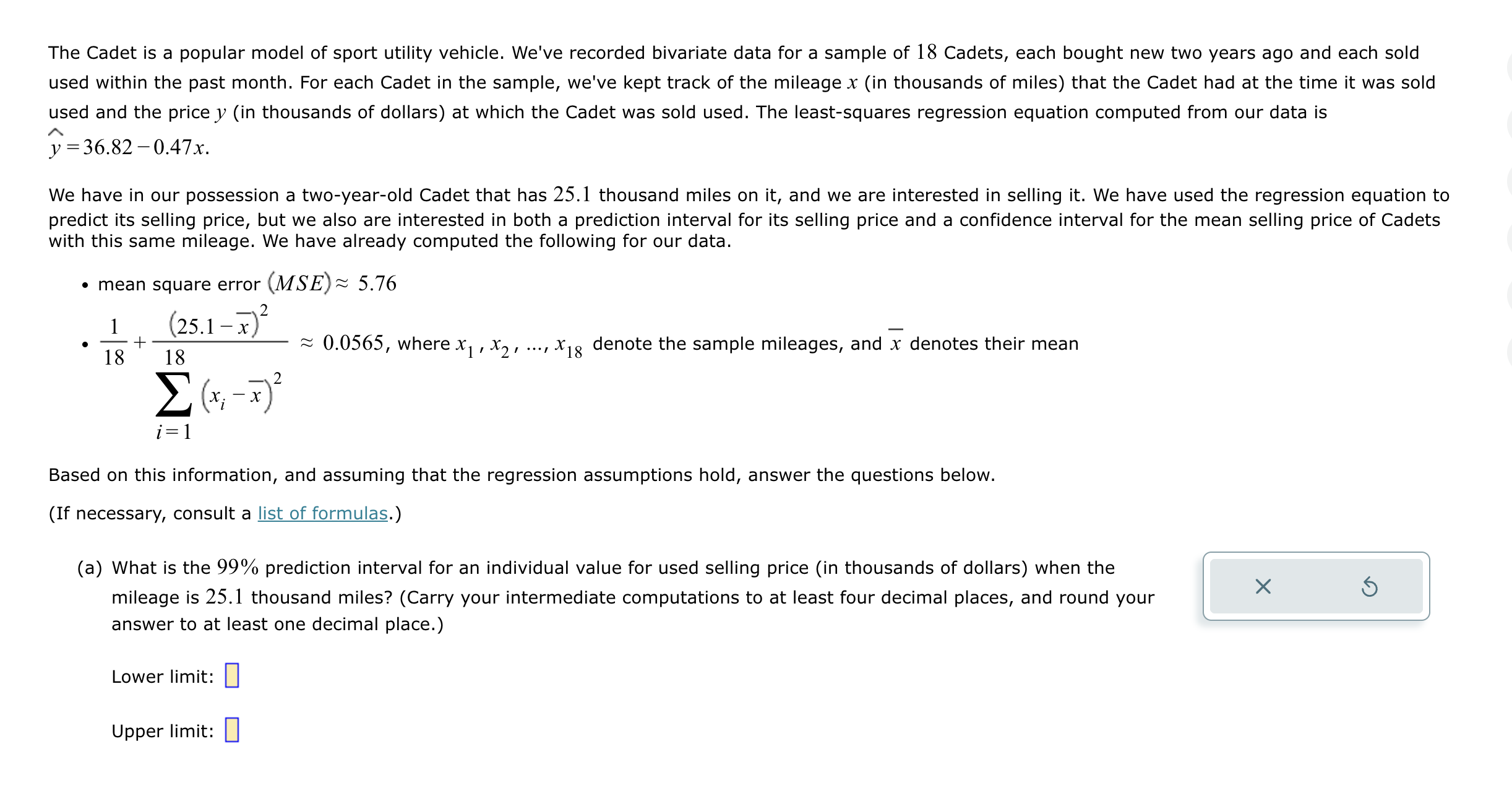 Solved The Cadet is a popular model of sport utility | Chegg.com