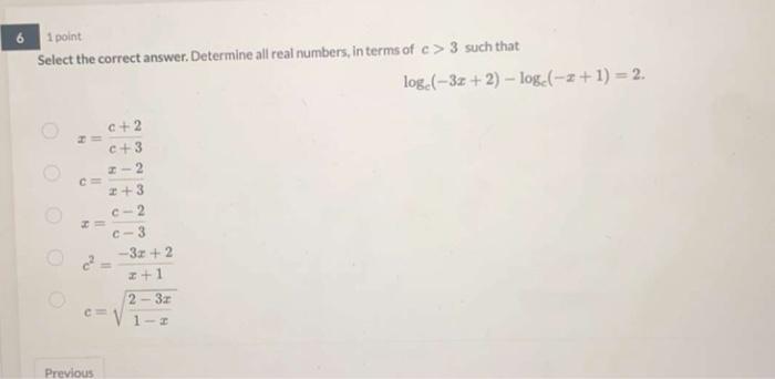 Solved 1 point Select the correct answer. Determine all real | Chegg.com
