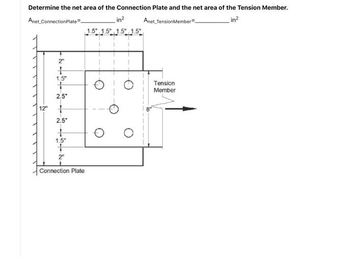 Solved Determine the net area of the Connection Plate and | Chegg.com