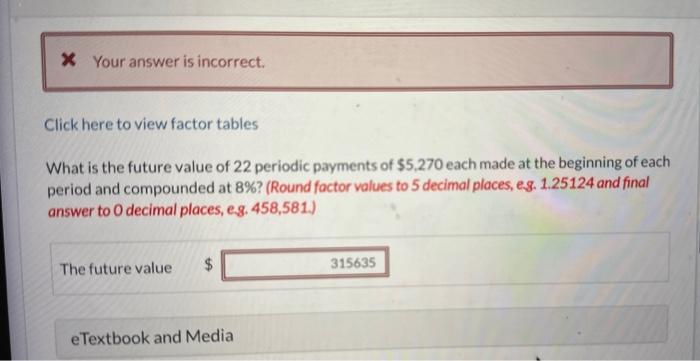 Solved Click here to view factor tables What is the future | Chegg.com