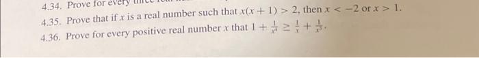 Solved 4.35. Prove that if x is a real number such that | Chegg.com
