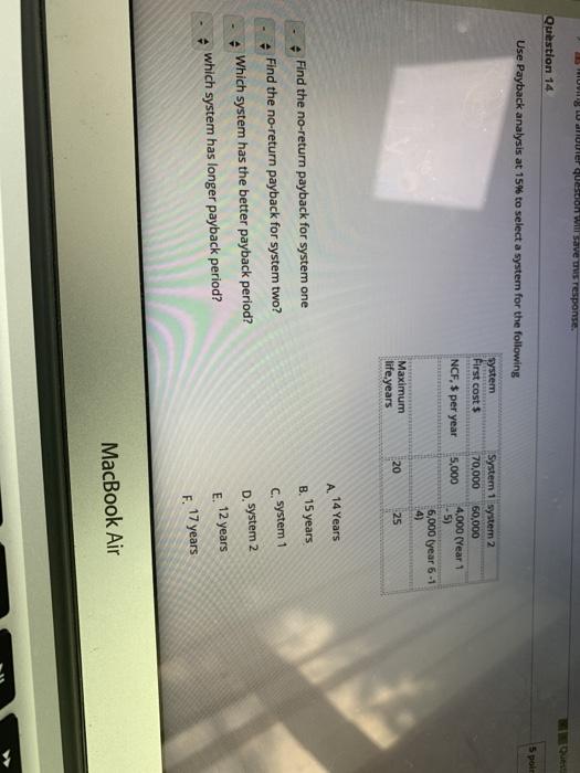 Solved 15 g aloner que con will save the response Q Question | Chegg.com