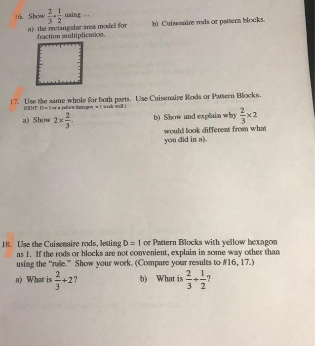 Solved 2.1 16. Show using ... 3 2 a) the rectangular area | Chegg.com