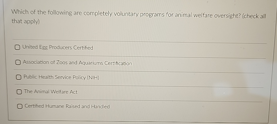 Solved Which of the following are completely voluntary | Chegg.com