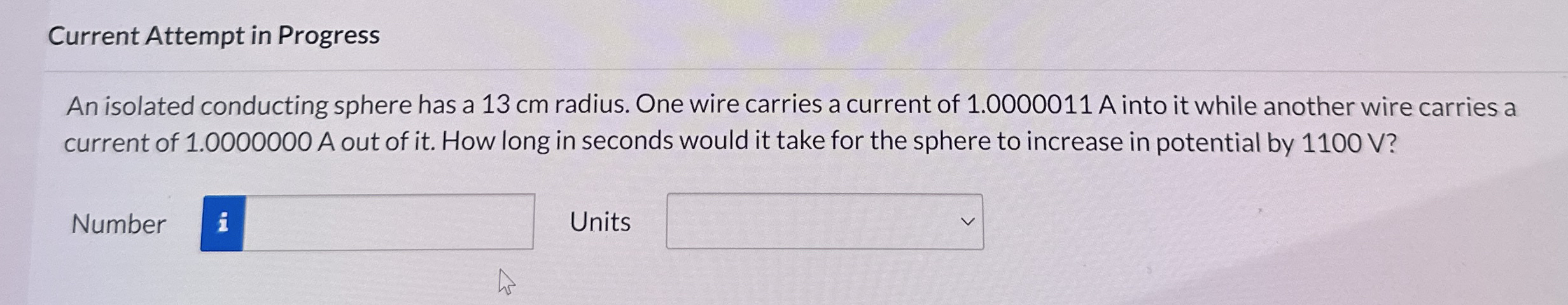 Solved Current Attempt in ProgressAn isolated conducting | Chegg.com