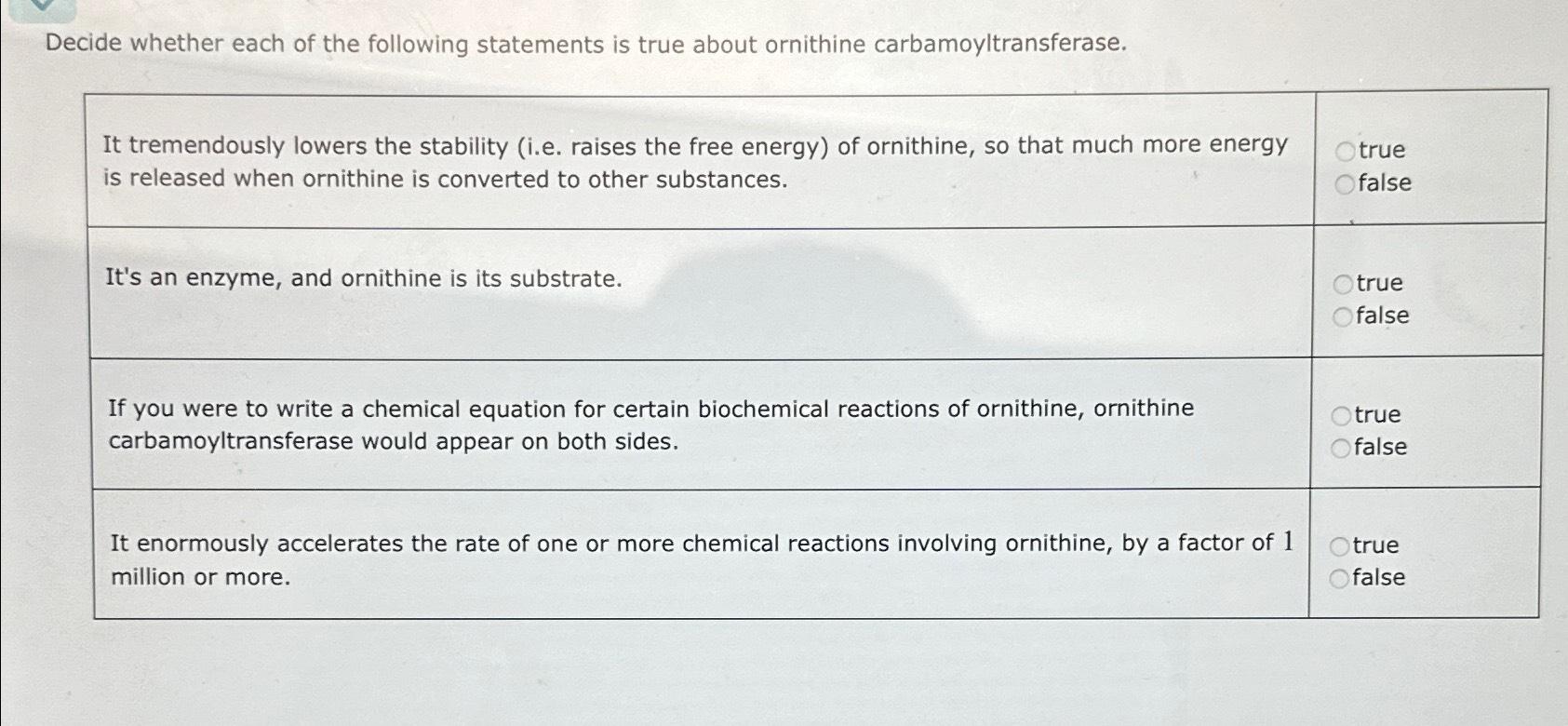Solved Decide whether each of the following statements is | Chegg.com
