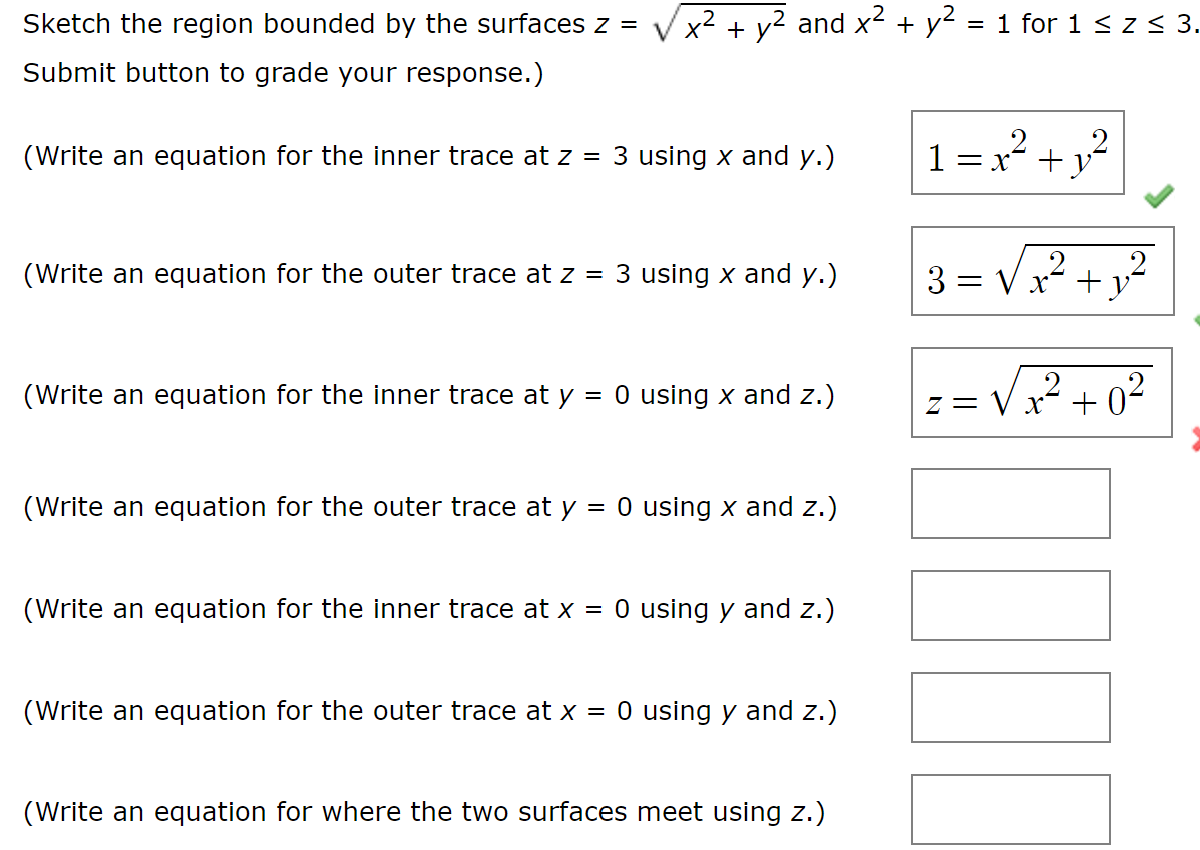 Solved Sketch the region bounded by the surfaces z=x2+y22 | Chegg.com