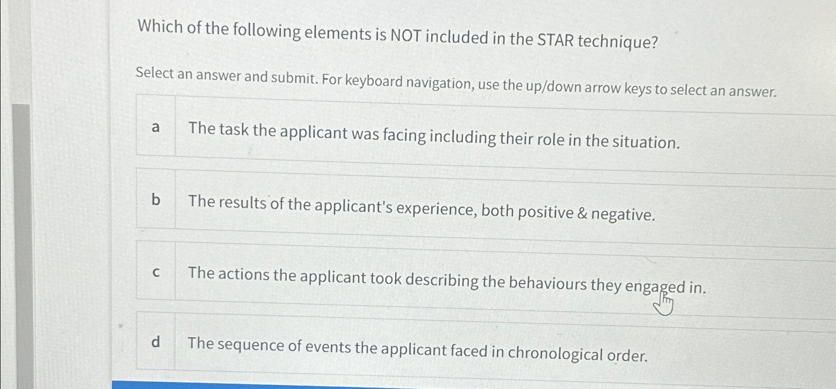 Solved Which of the following elements is NOT included in | Chegg.com