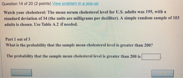 Solved Question 14 of 20 (2 points) View problem in a pop-up | Chegg.com